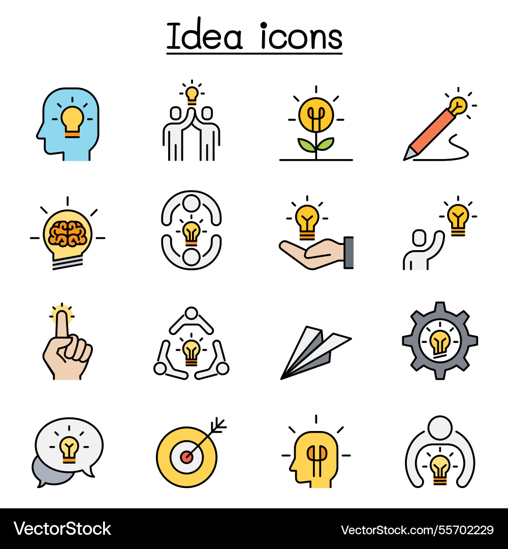Idea thinking planning strategy development Vector Image