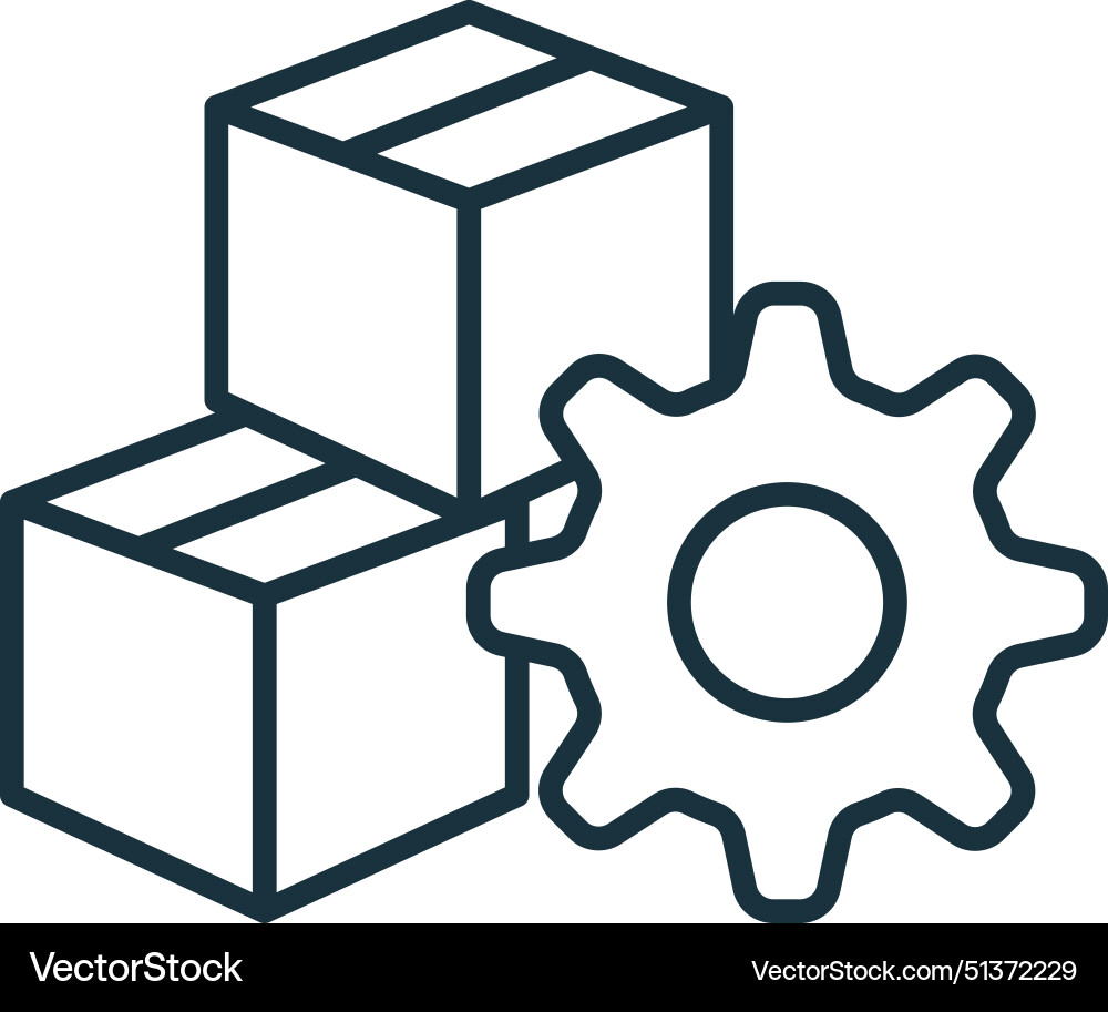 Inventory management icon monochrome simple Vector Image