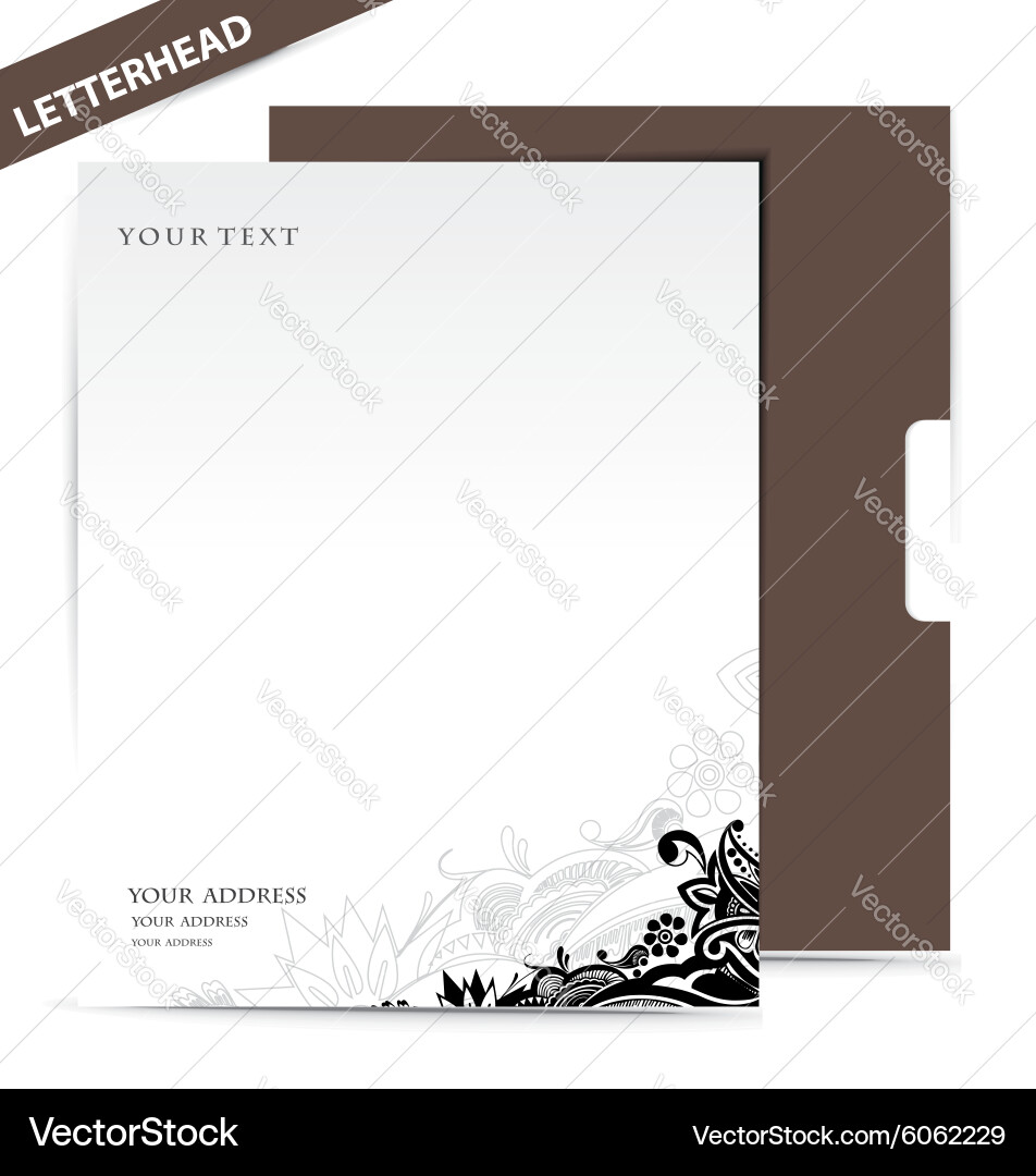 Letter head Royalty Free Vector Image - VectorStock