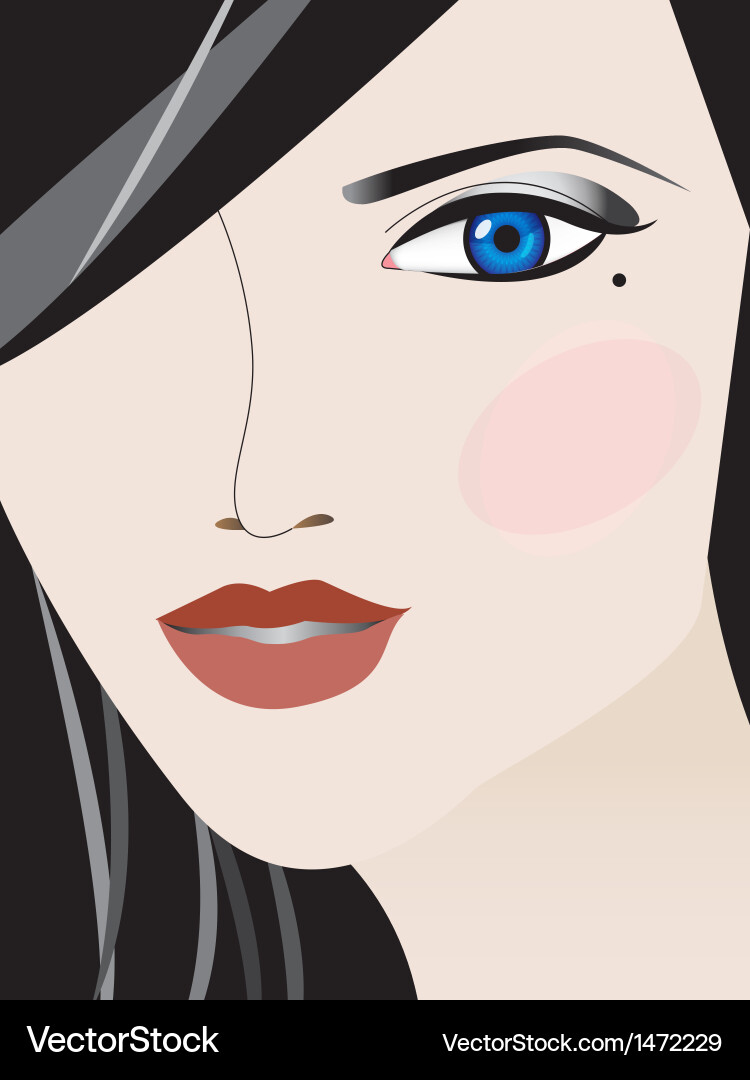 Make up face Royalty Free Vector Image - VectorStock