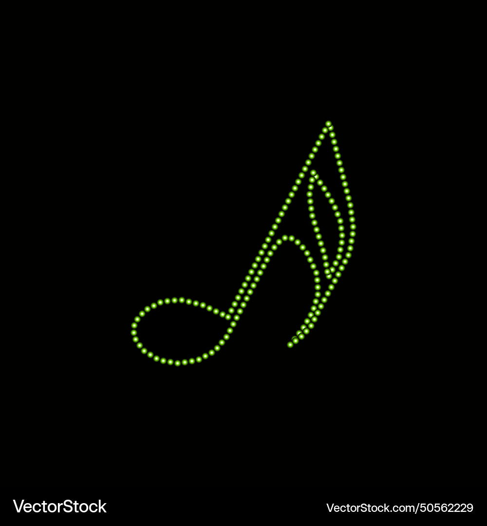 Musical note neon music Royalty Free Vector Image