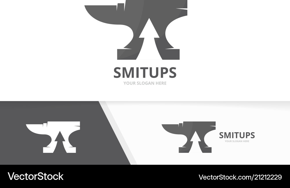 Smith & Arrow Logo - Forge & Progress Vector Image