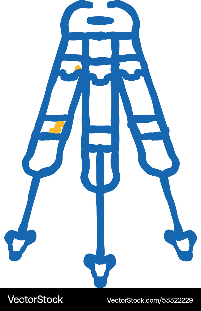 Surveyors tripod civil engineer icon doodle Vector Image