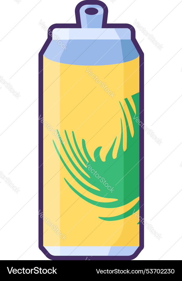 Aluminum can outline stroke container Royalty Free Vector