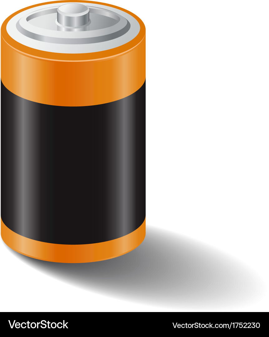 Battery icon white bg Royalty Free Vector Image