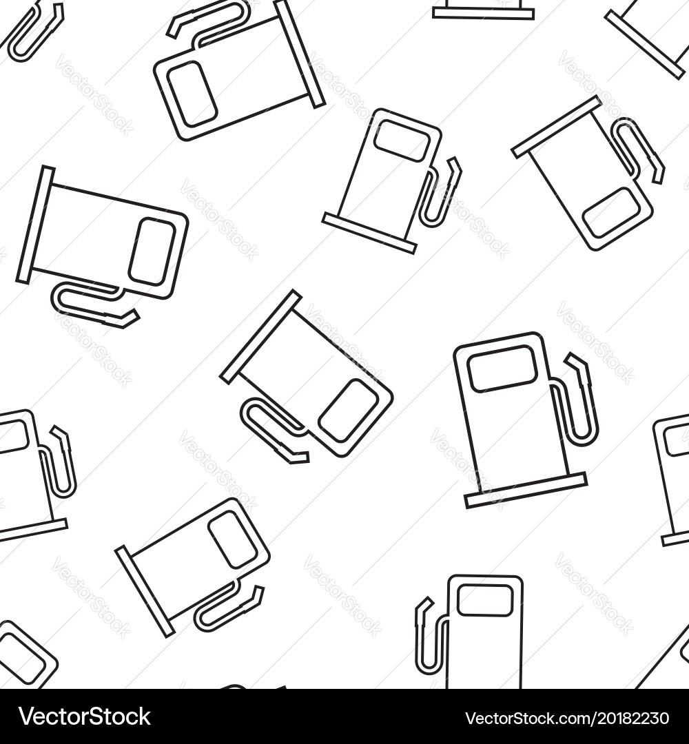 Fuel gas station seamless pattern background Vector Image