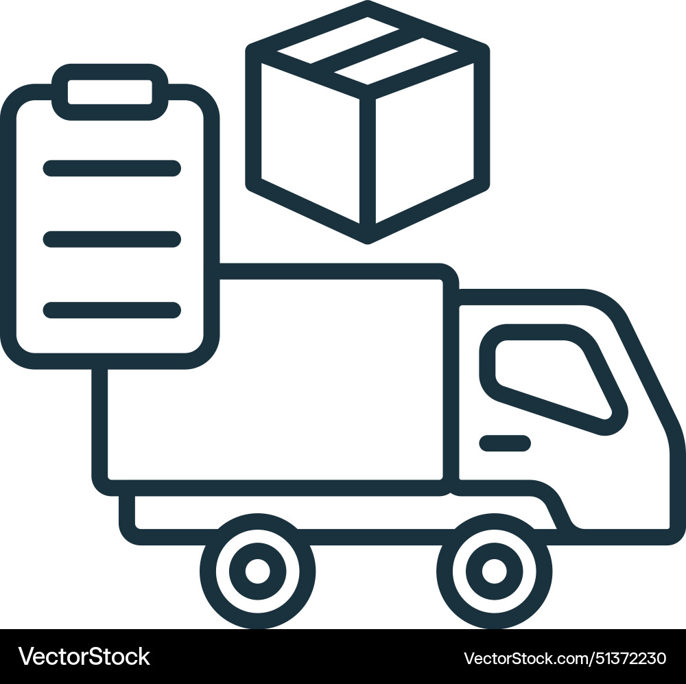 Fulfillment icon monochrome simple virtual Vector Image