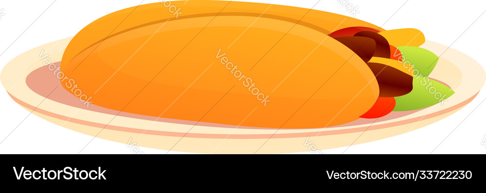 Greece cuisine icon cartoon style Royalty Free Vector Image