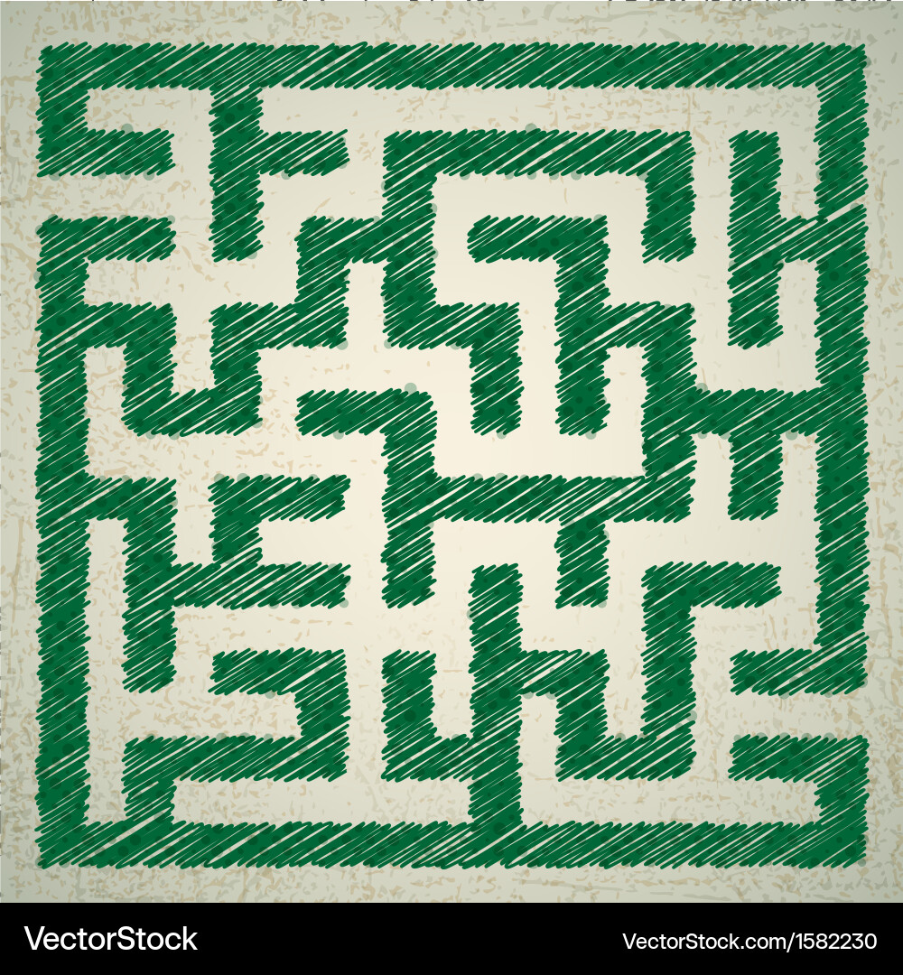 Green maze Royalty Free Vector Image - VectorStock