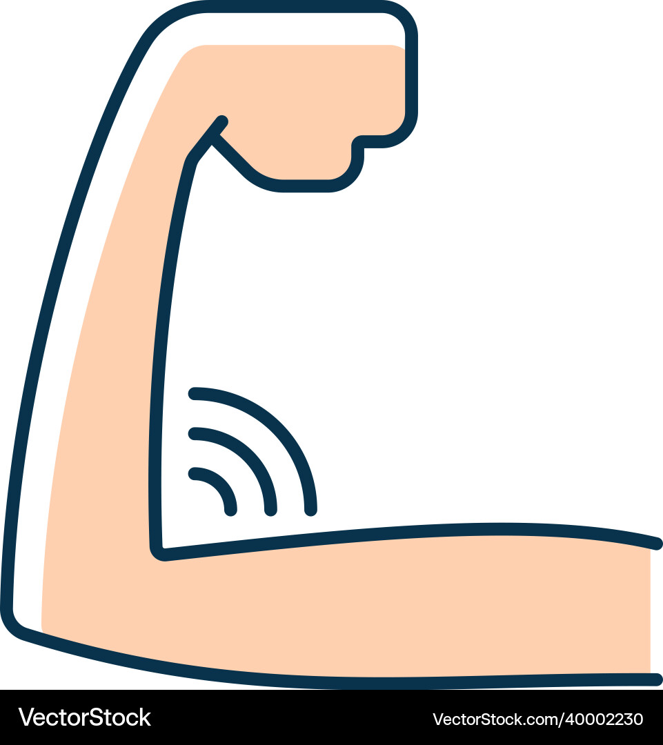 Muscle Weakness & Atrophy Icon Royalty Free Vector Image