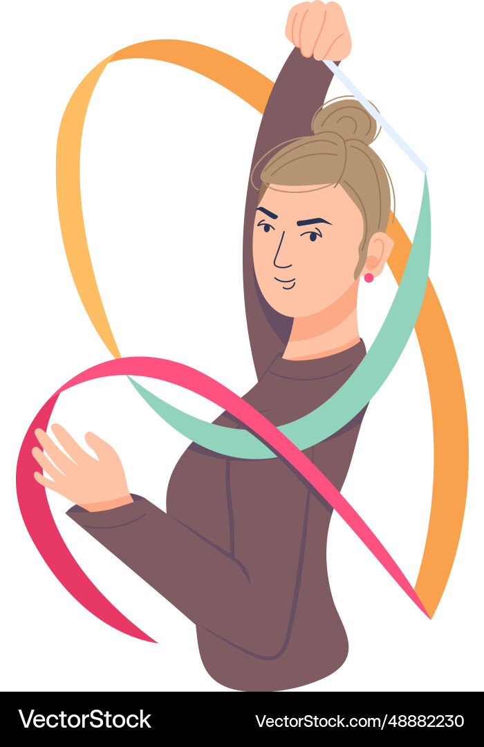 Ribbon dance Royalty Free Vector Image - VectorStock