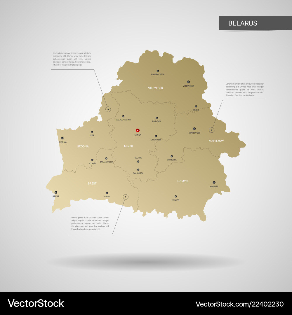 Stylized Belarus Map Royalty Free Vector Image