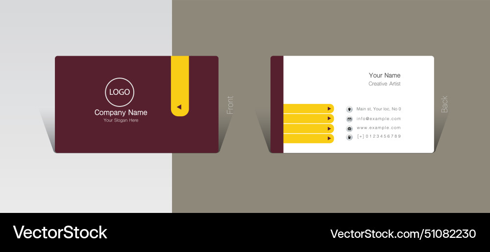 Visit card ideas 63 Royalty Free Vector Image - VectorStock