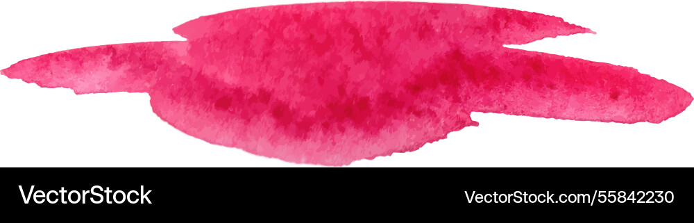 Watercolor painted brush stroke hand drawn design Vector Image