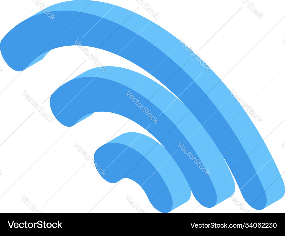 Wifi signal strength indicator showing three bars Vector Image