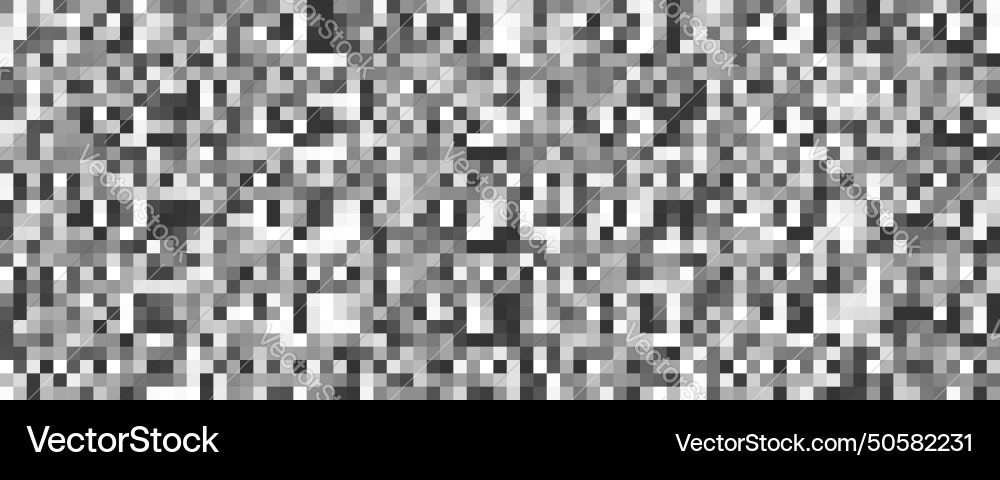 Abstract black and white background pixel mosaic Vector Image