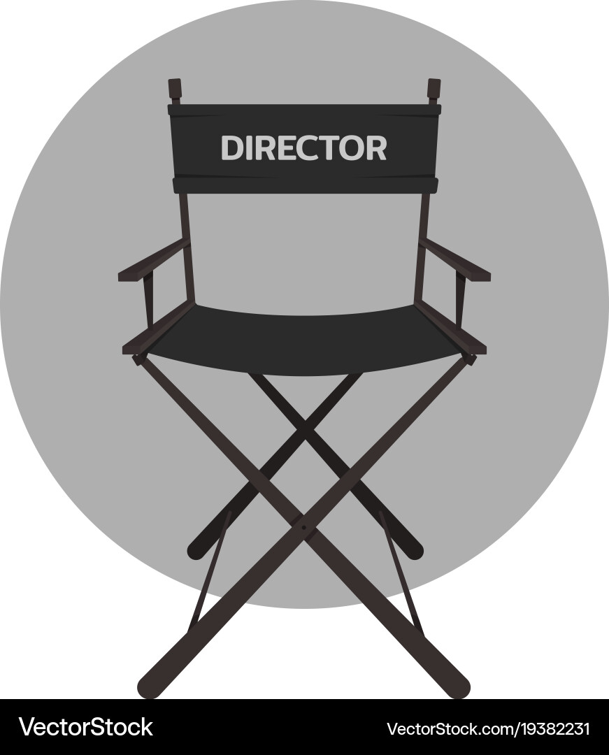 Cinema directors chair Royalty Free Vector Image