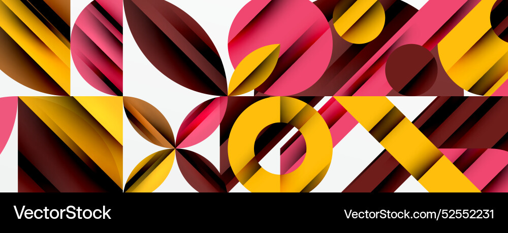 Circle square triangle shapes geometric minimal Vector Image