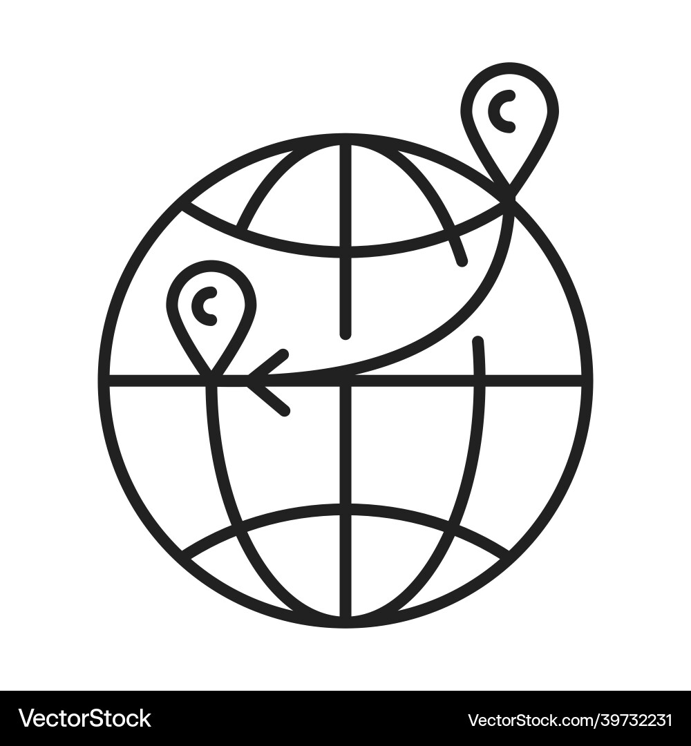 Global Migration Icon Royalty Free Vector Image