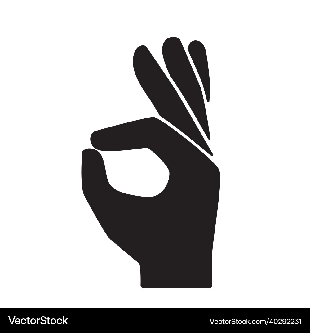 Ok Hand Vector Ok Fingers Hand Illustration PNG & SVG Design For