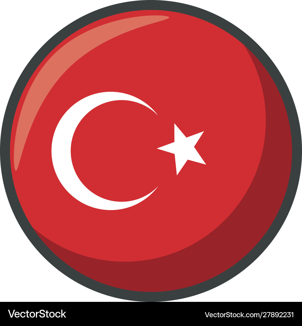 Isolated turkey flag icon block design Royalty Free Vector
