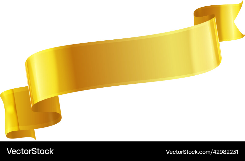 Luxury gold ribbon composition Royalty Free Vector Image