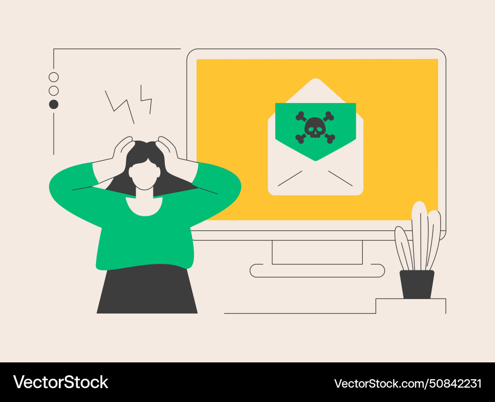 Malware abstract concept Royalty Free Vector Image