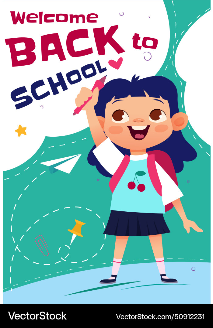 Welcome back to school cover Royalty Free Vector Image