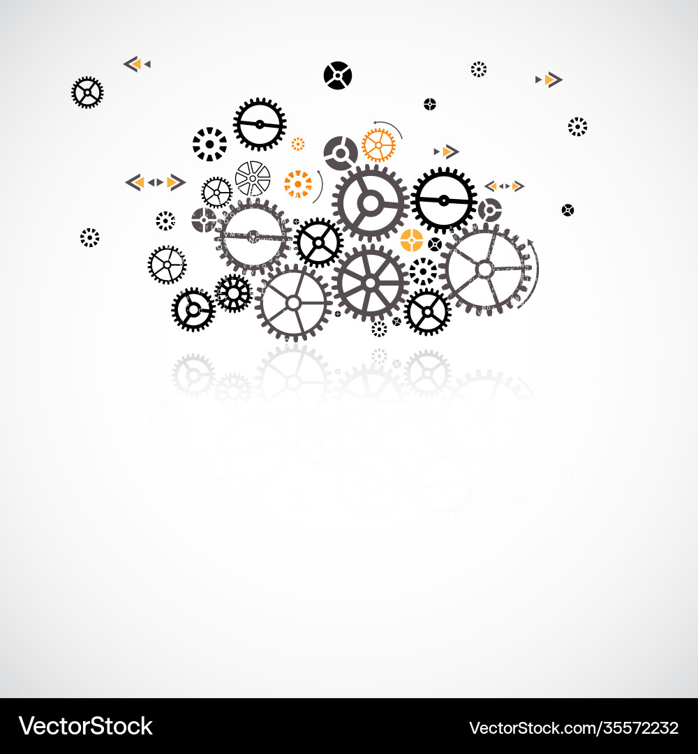 Abstract technology background cog wheel theme Vector Image