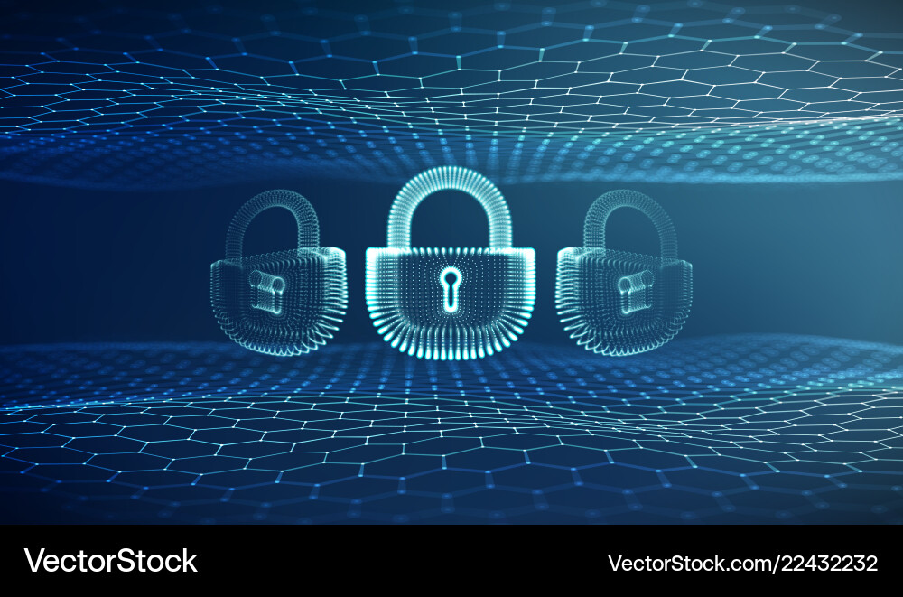 Copter internet cyber security background Vector Image