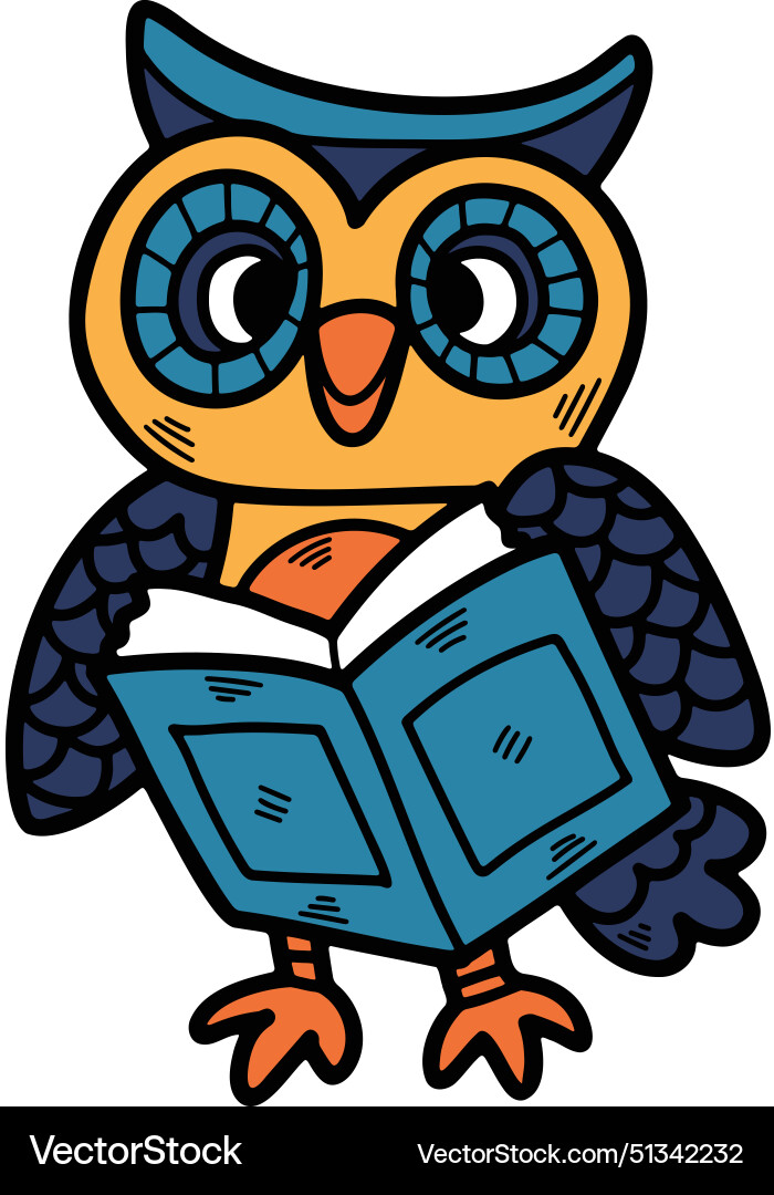 Hand drawn owl in line style Royalty Free Vector Image