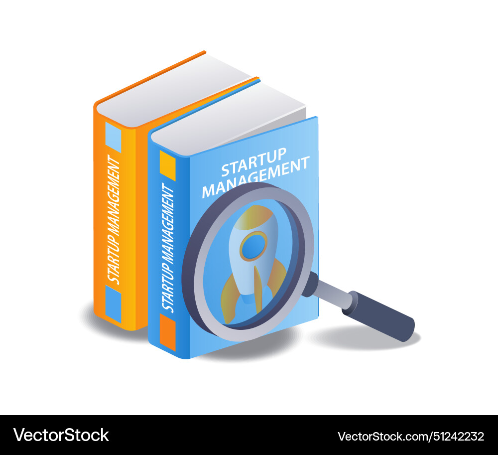 Information book science startup management Vector Image