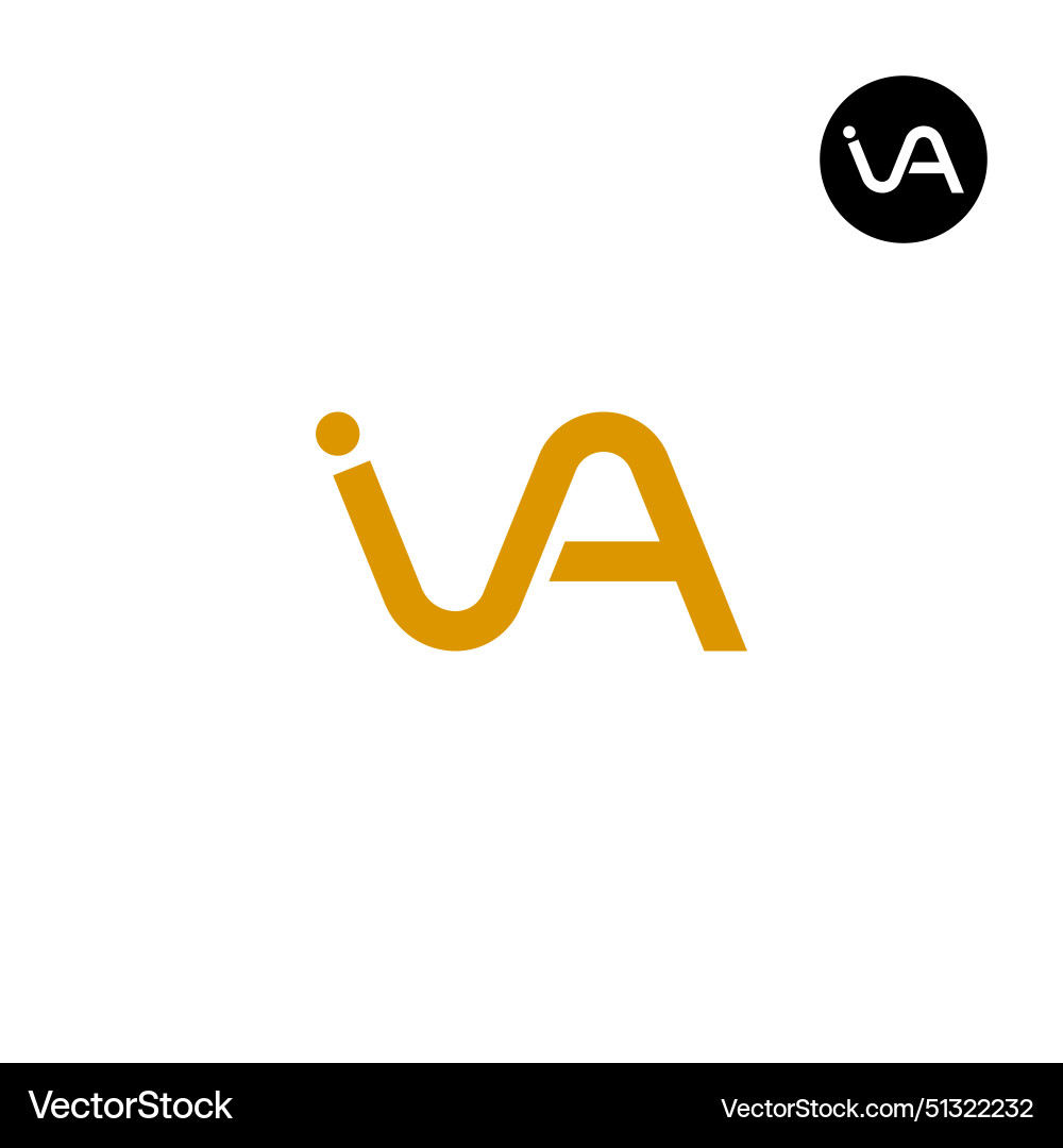 Iva logo letter monogram design Royalty Free Vector Image