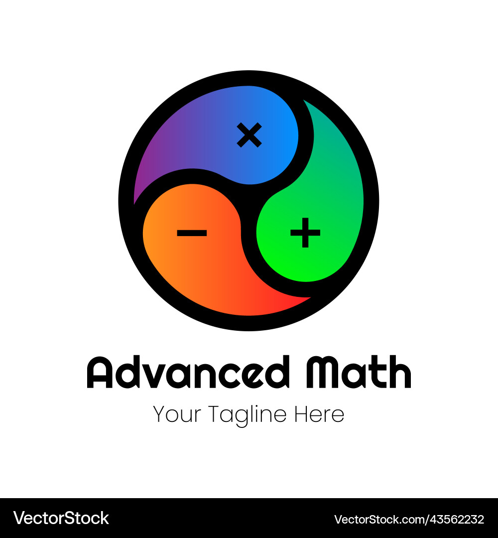 Math tutor logo design with sacred geometry icon Vector Image