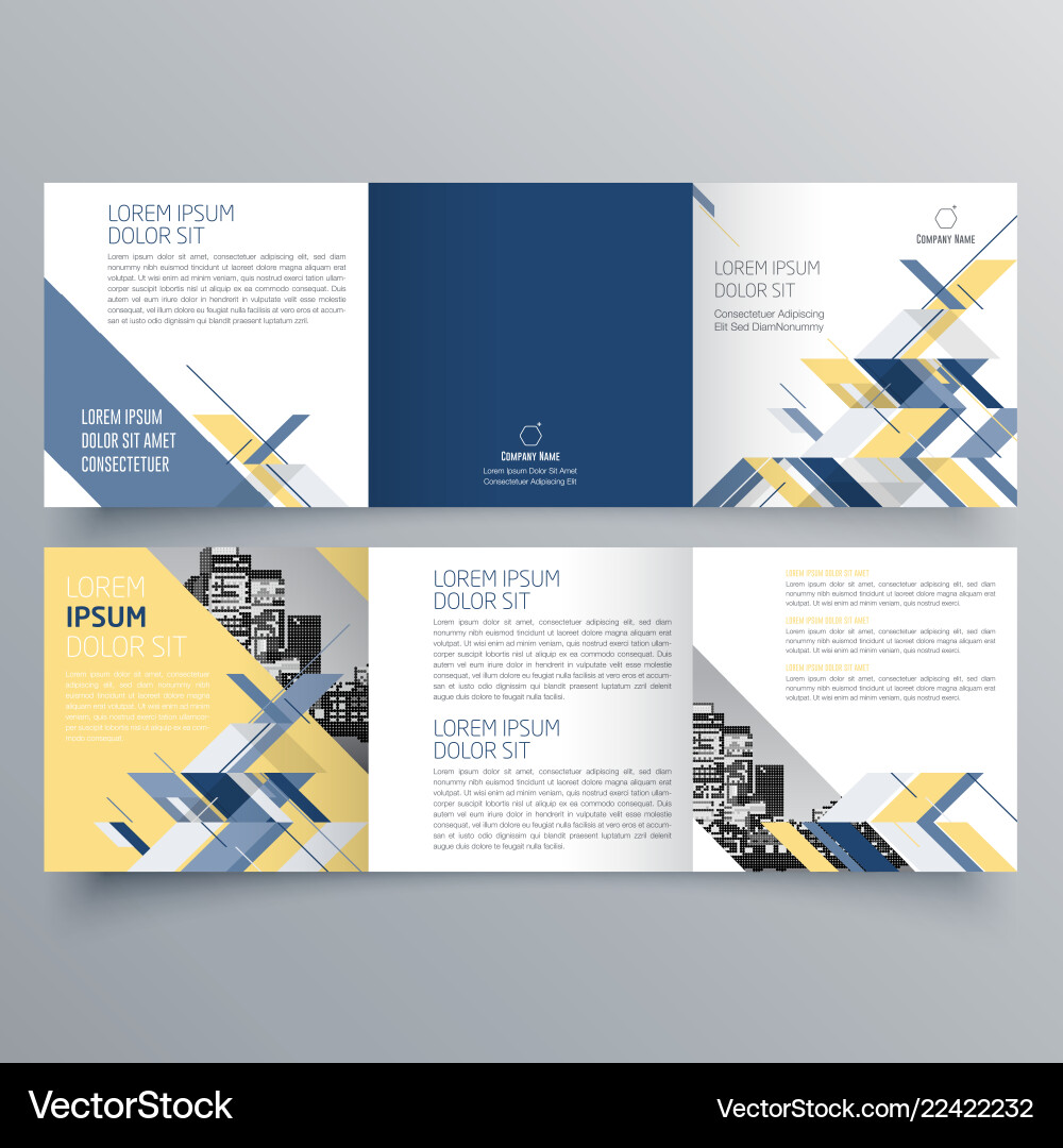 Modern Tri-Fold Brochure Template Royalty Free Vector Image