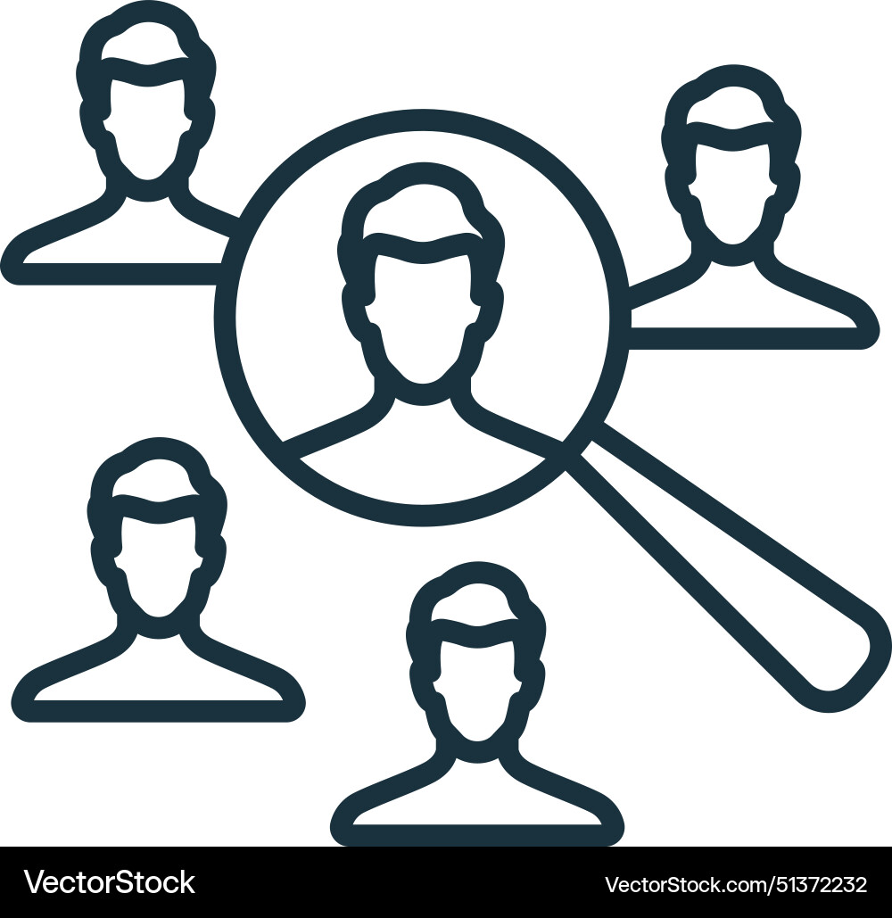 Recruitment icon monochrome simple virtual Vector Image