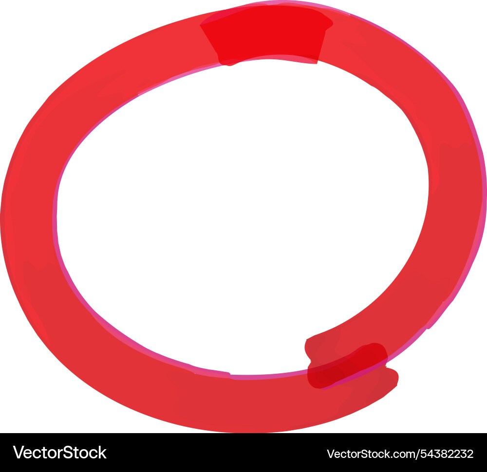 Round marker circle red highlighter mark frame Vector Image