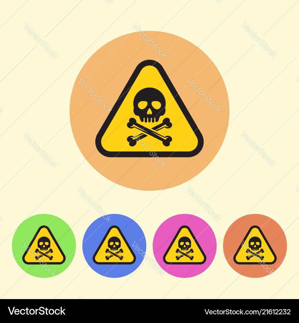 Skull & Bones Warning Icons Royalty Free Vector Image