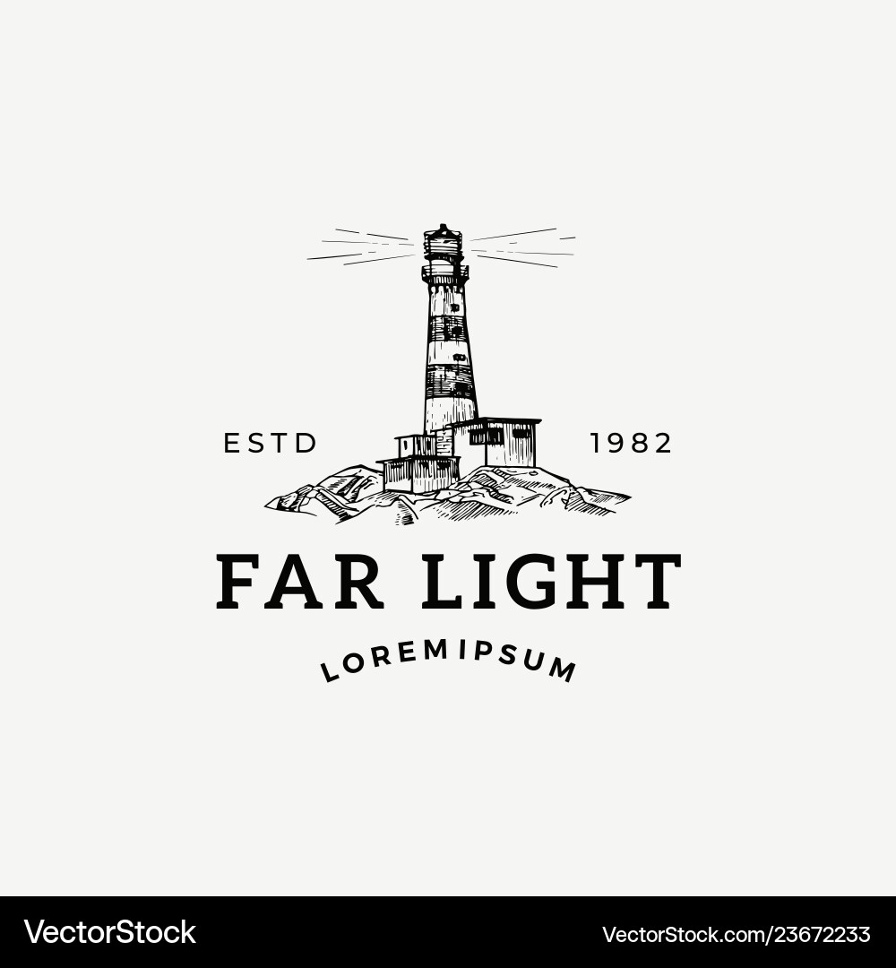 Far light abstract sign symbol or logo Royalty Free Vector