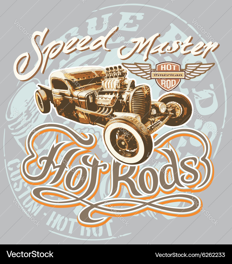 Hot rod speed Royalty Free Vector Image - VectorStock