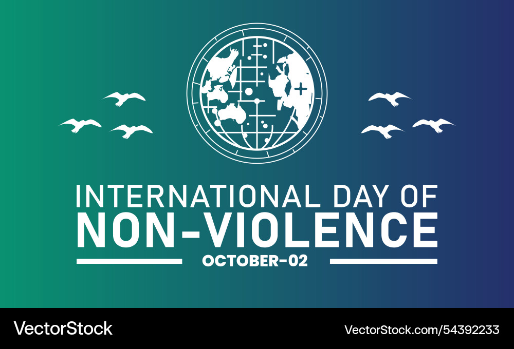 International day of non-violence peace Royalty Free Vector