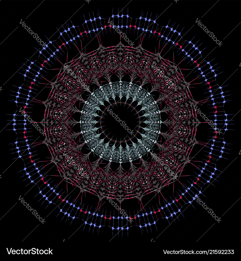 Mandala art in dark Royalty Free Vector Image - VectorStock