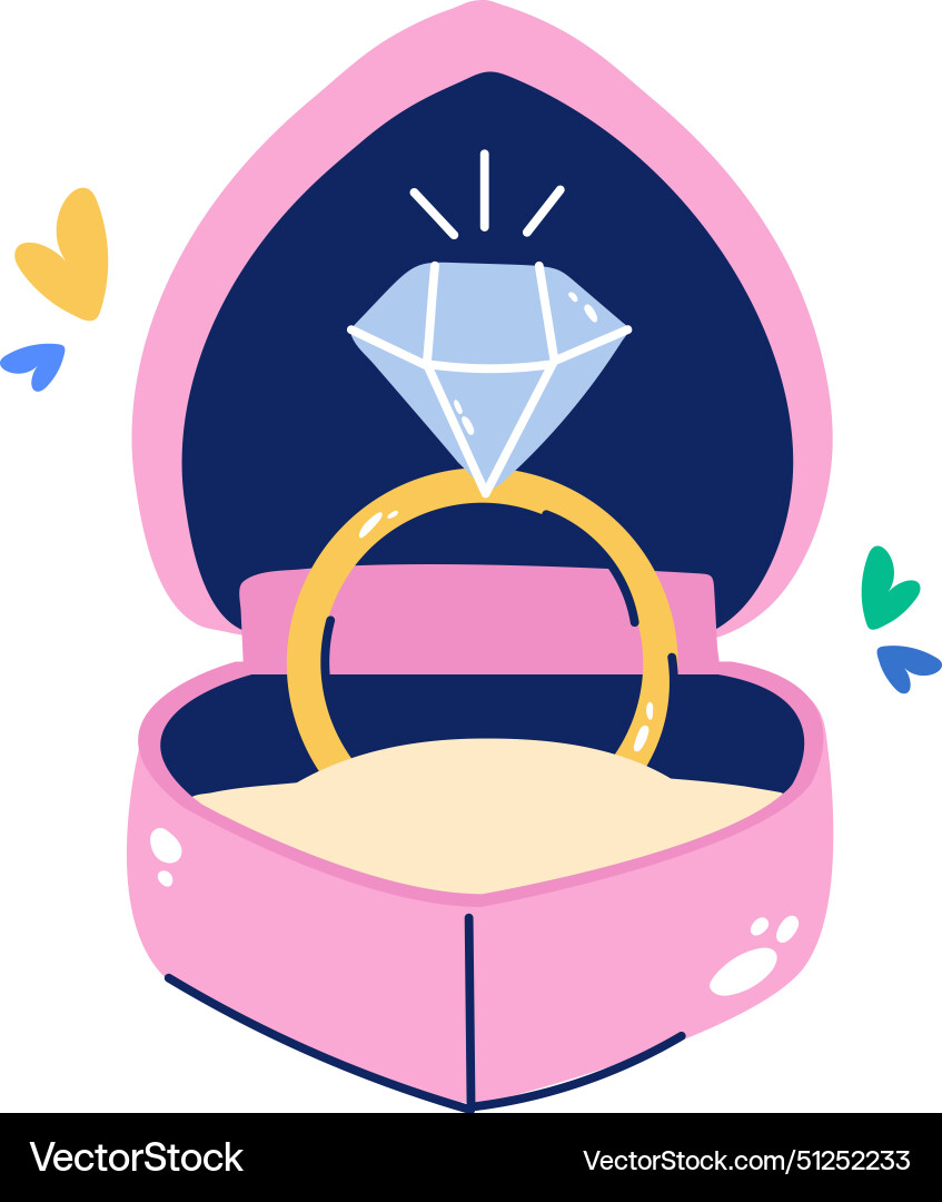 Ring box Royalty Free Vector Image - VectorStock