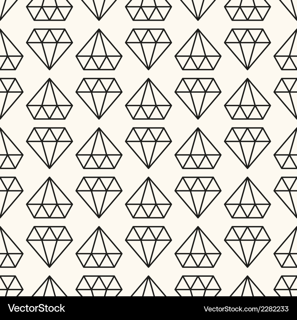 Seamless retro pattern with diamonds Royalty Free Vector