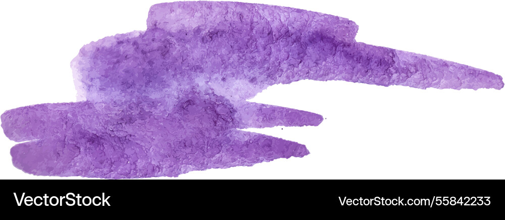 Watercolor painted brush stroke hand drawn design Vector Image