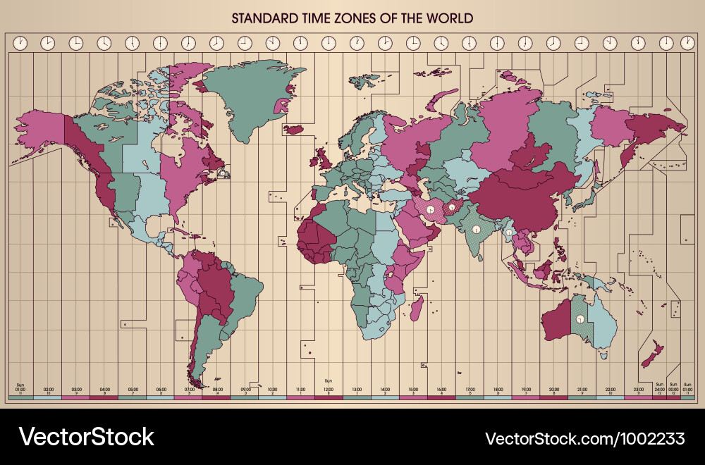 World Map Time Zone Vector Images (over 840)