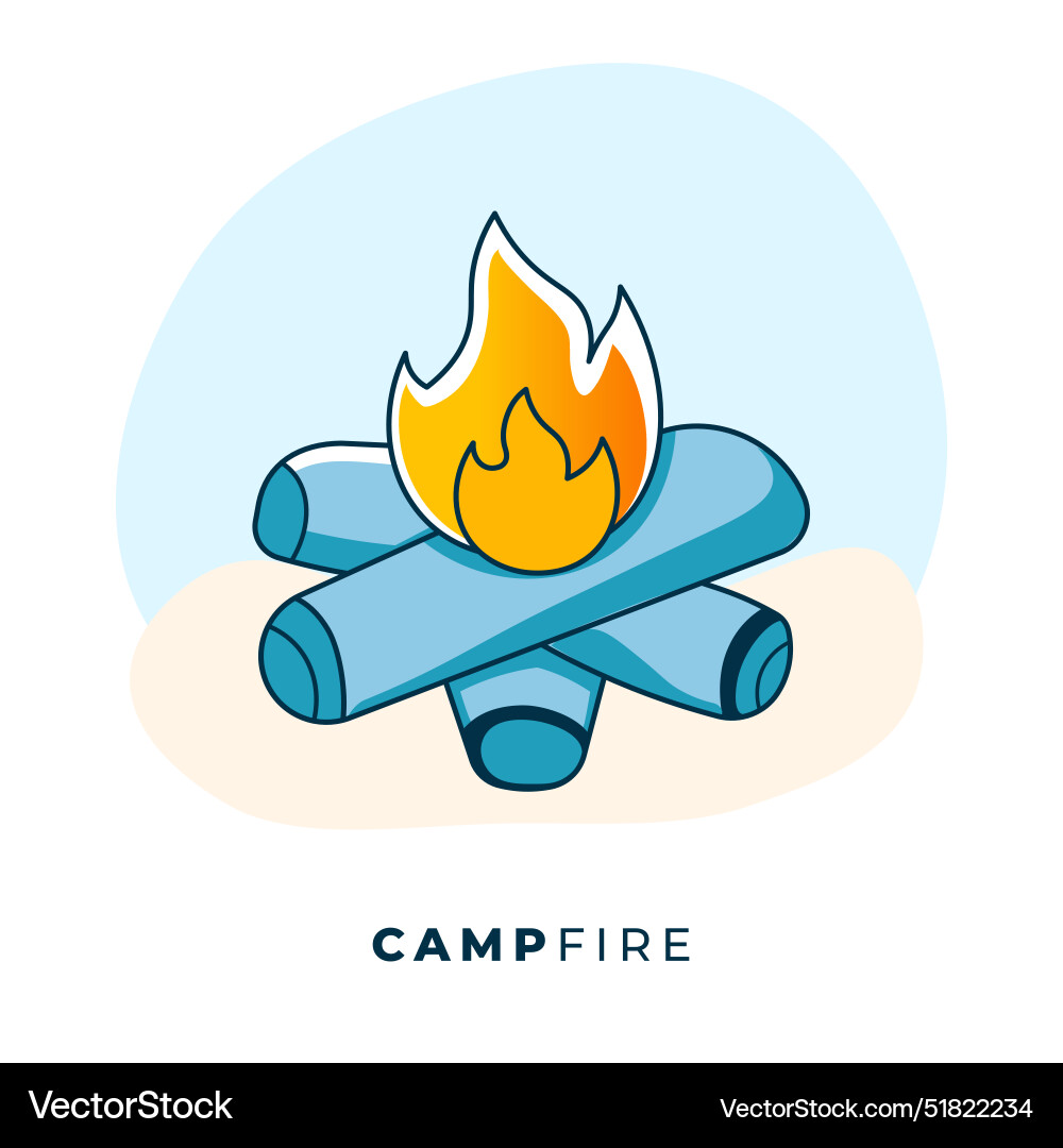 Campfire Royalty Free Vector Image - VectorStock