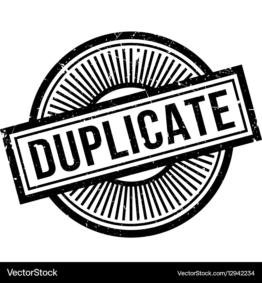 Duplicate rubber stamp Royalty Free Vector Image