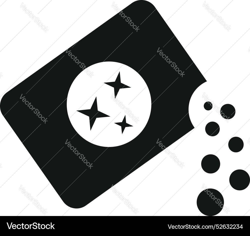 Laundry detergent box pouring out washing powder Vector Image