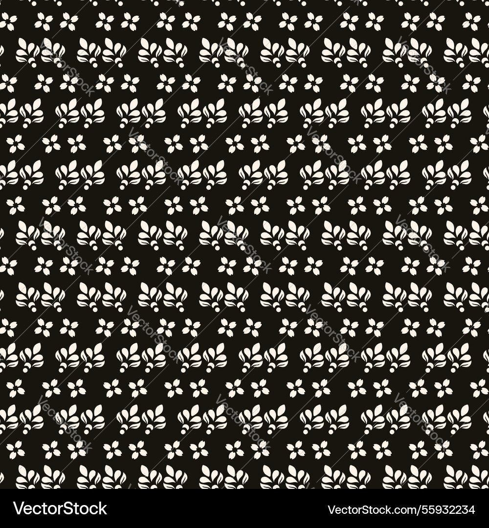 Simple minimalist floral pattern Royalty Free Vector Image